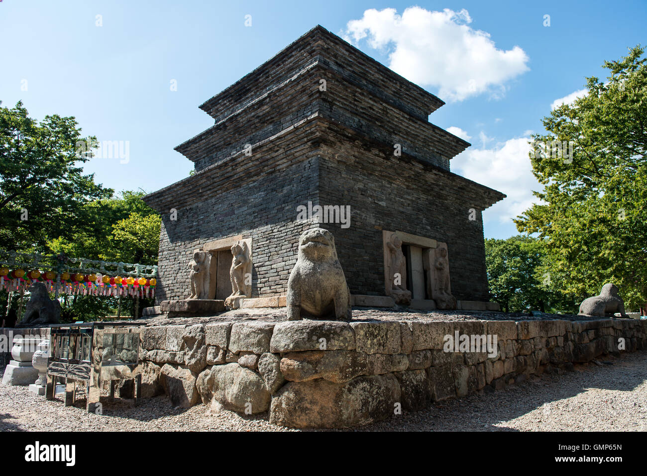 Gyeongju, South Korea - August 18, 2016: Stone Pagoda of Bunhwangsa ...
