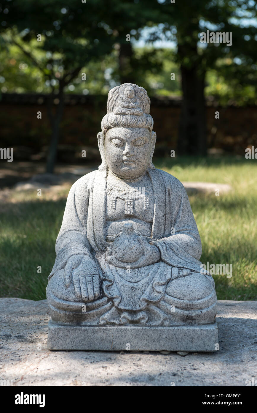 Gyeongju, South Korea - August 18, 2016: Statue of the Buddha in ...