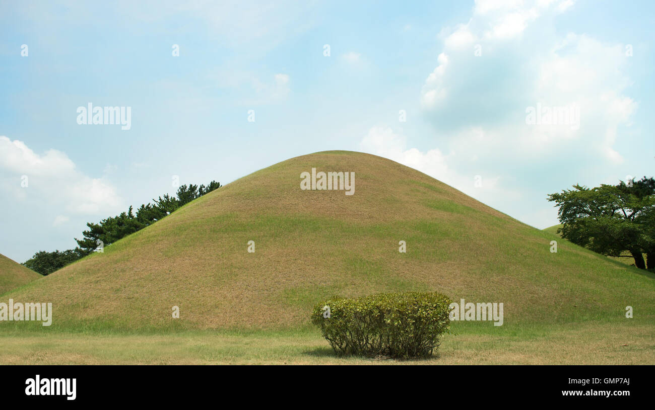 Gyeongju, South Korea - August 17, 2016: Cheonmachong, tumulus located ...