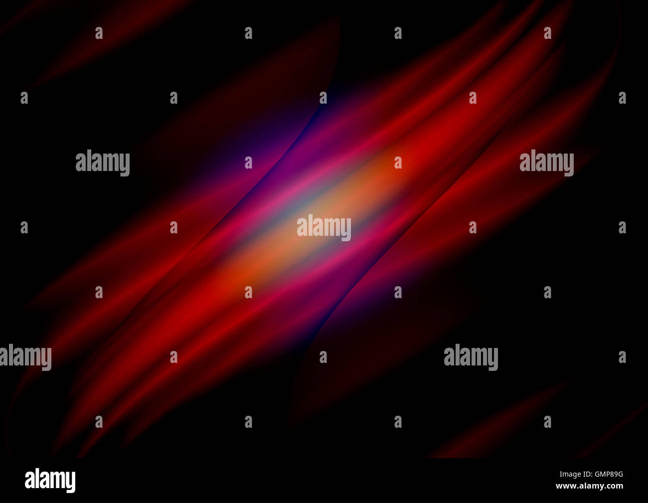 Bright red rays with glare covered transparent blue stripe Stock Photo ...