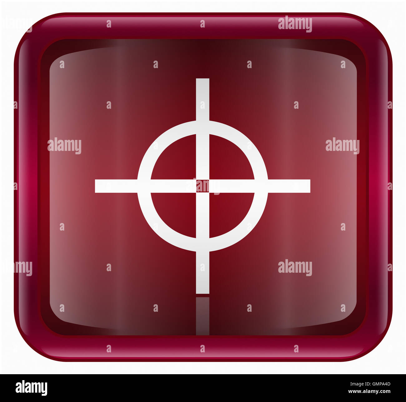 target icon red, isolated on white background Stock Photo - Alamy