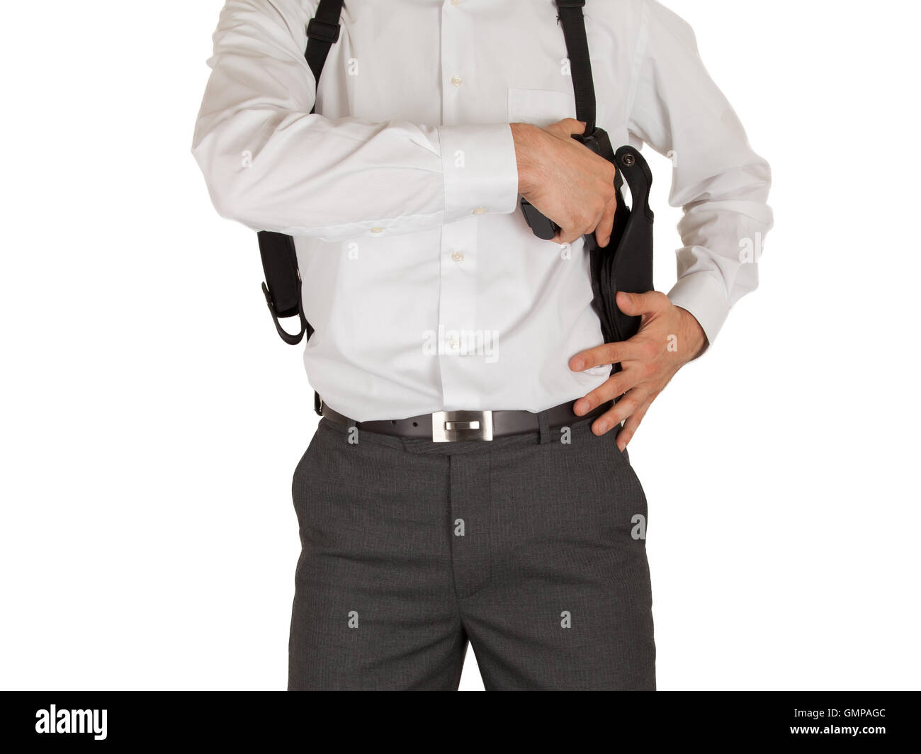 Secret service agent with a gun Stock Photo - Alamy