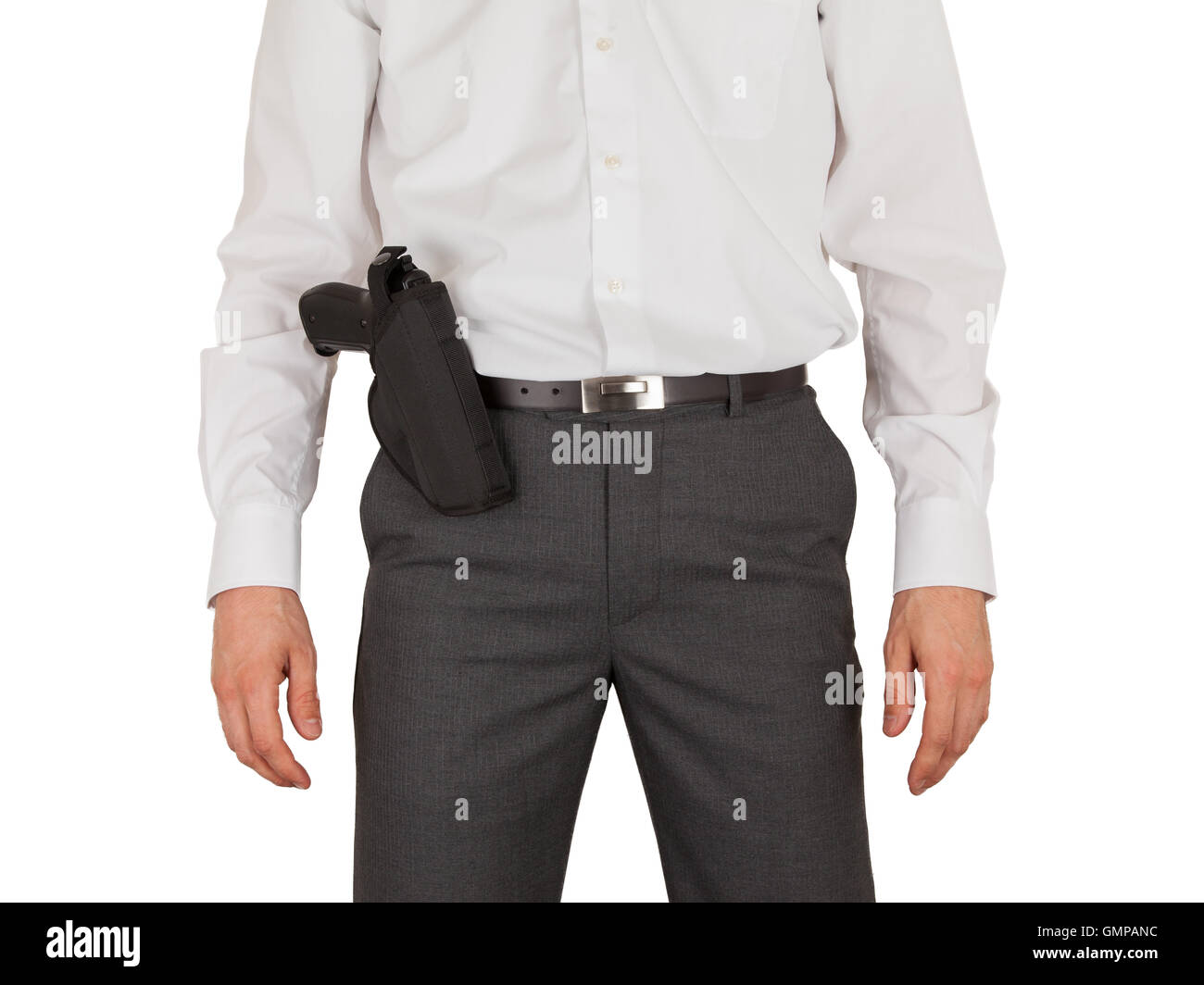 Secret service agent with a gun Stock Photo - Alamy