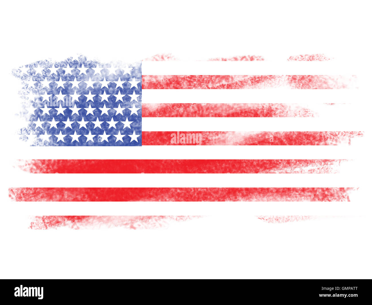 Fade American Flag on White Blackground Stock Photo - Alamy