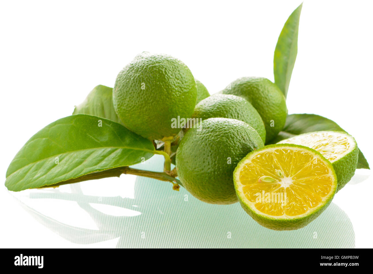 Cut half fresh green hi-res stock photography and images - Alamy
