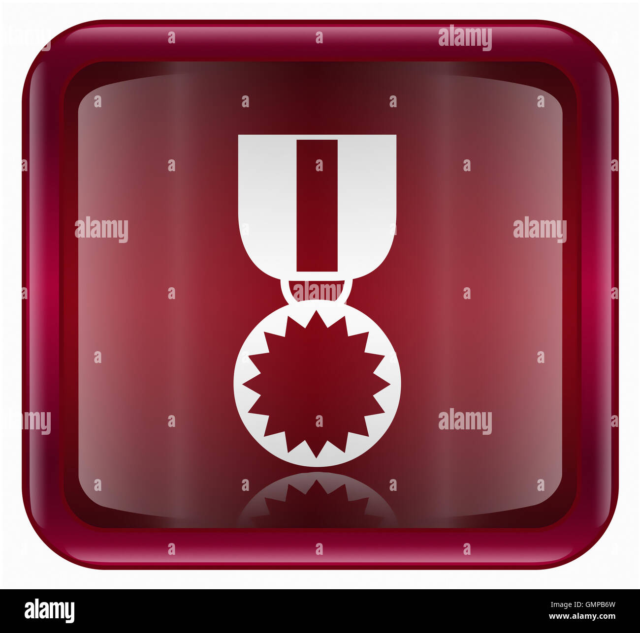 medal icon red Stock Photo - Alamy