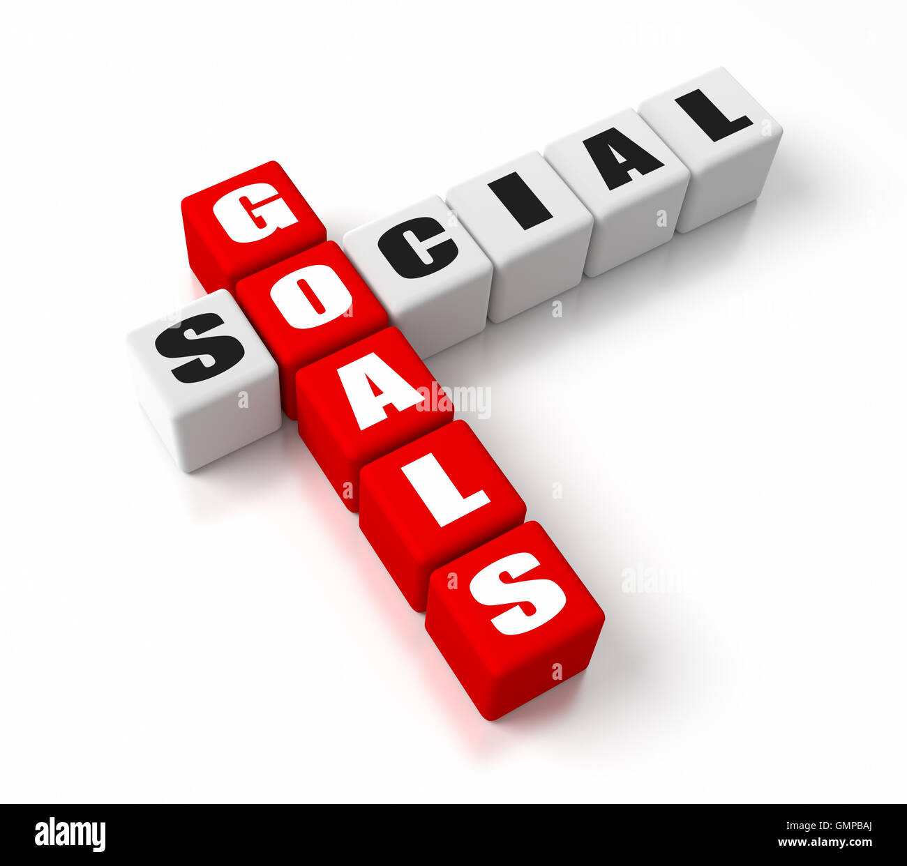 Social Goals Red Stock Photo - Alamy