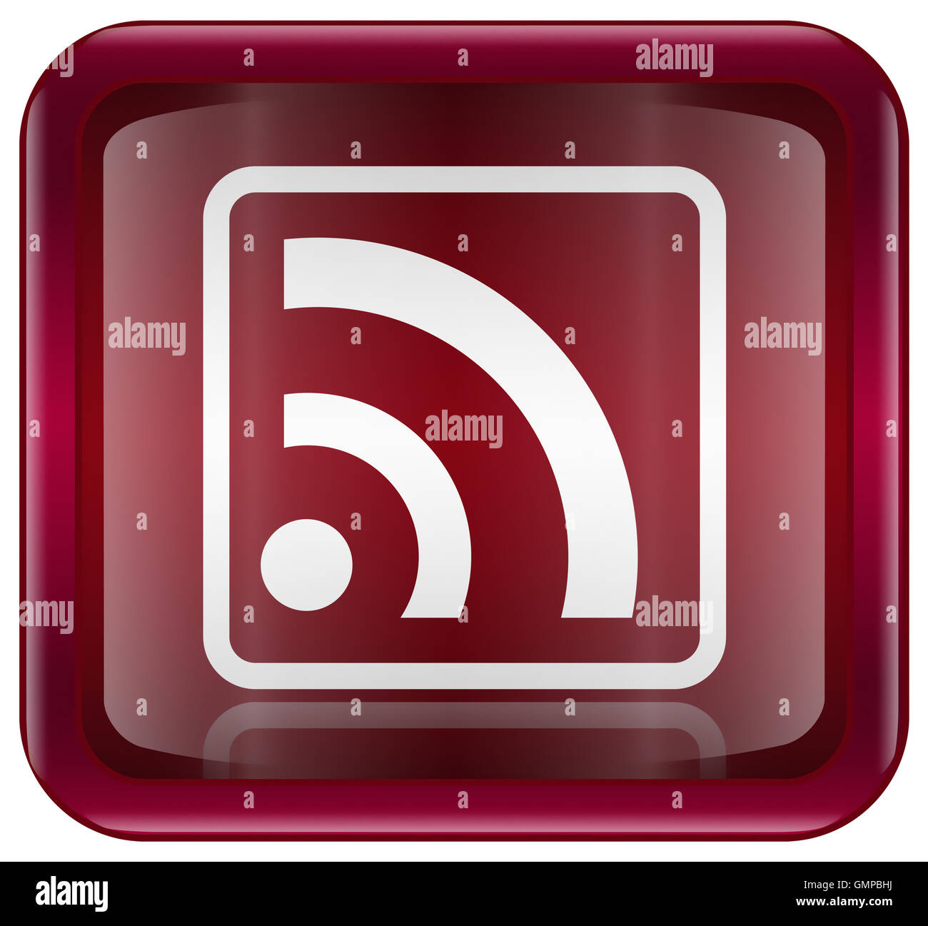 WI-FI icon red, isolated on white background Stock Photo - Alamy