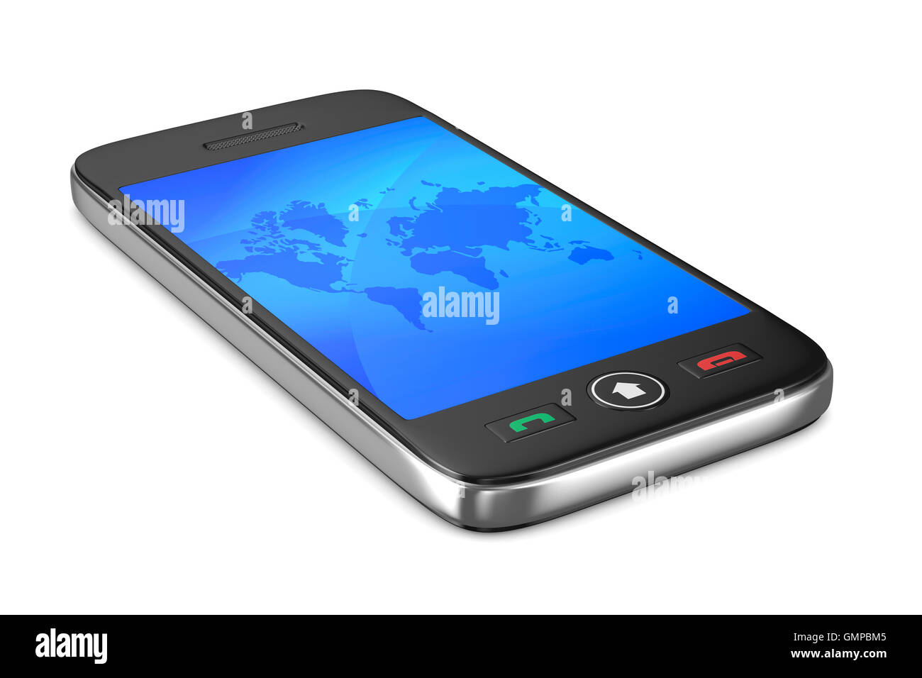 phone on white background. Isolated 3D image Stock Photo - Alamy