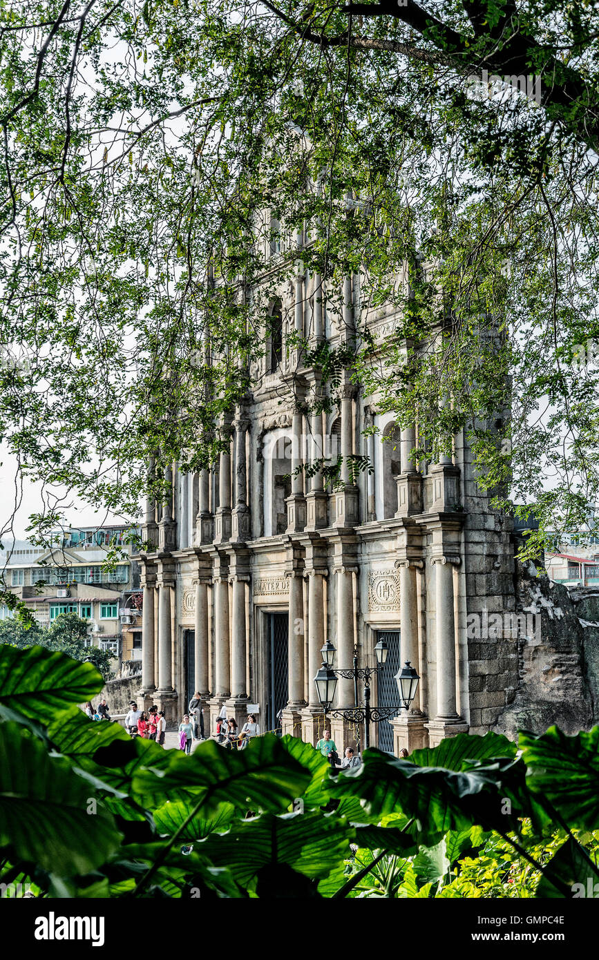 st paul's church ruins famous tourist attraction landmark in macau ...