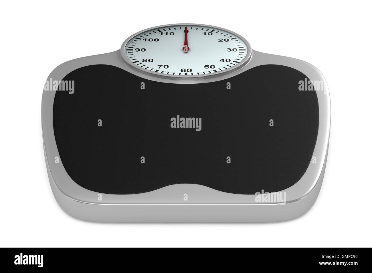 Floor scales on white background. Isolated 3D image Stock Photo - Alamy