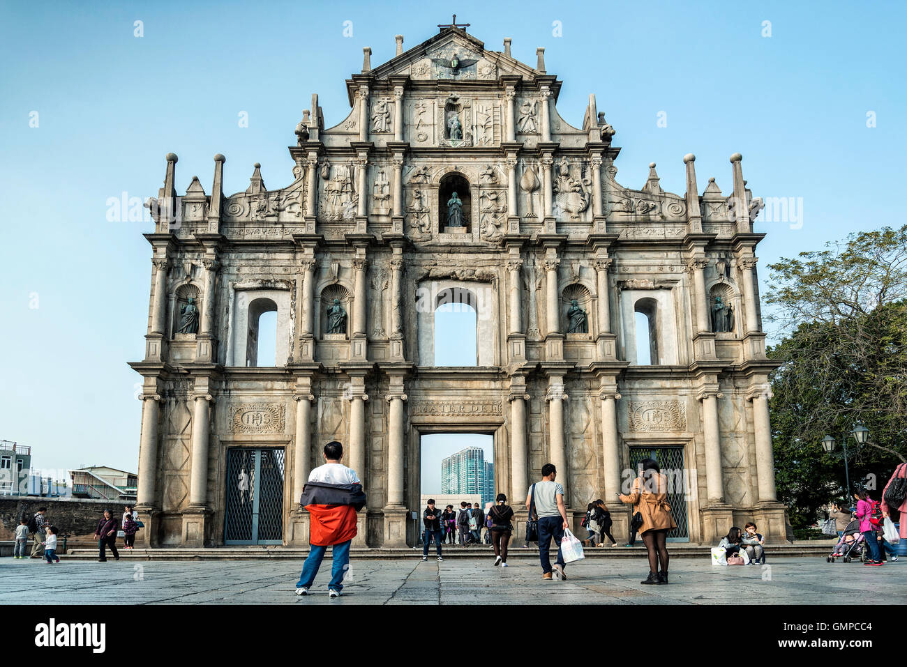 st paul's church ruins famous tourist attraction landmark in macau ...