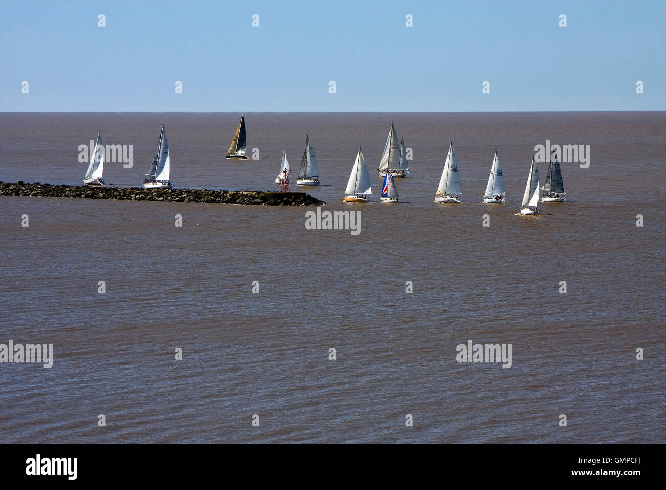 ships in the river rio de la plata Stock Photo - Alamy