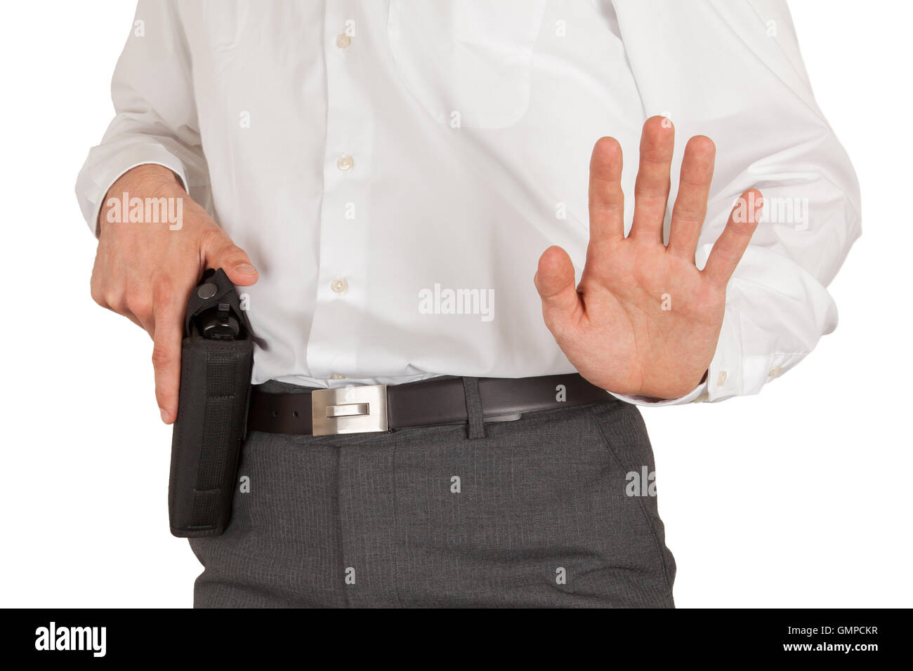 Secret service agent with a gun Stock Photo - Alamy
