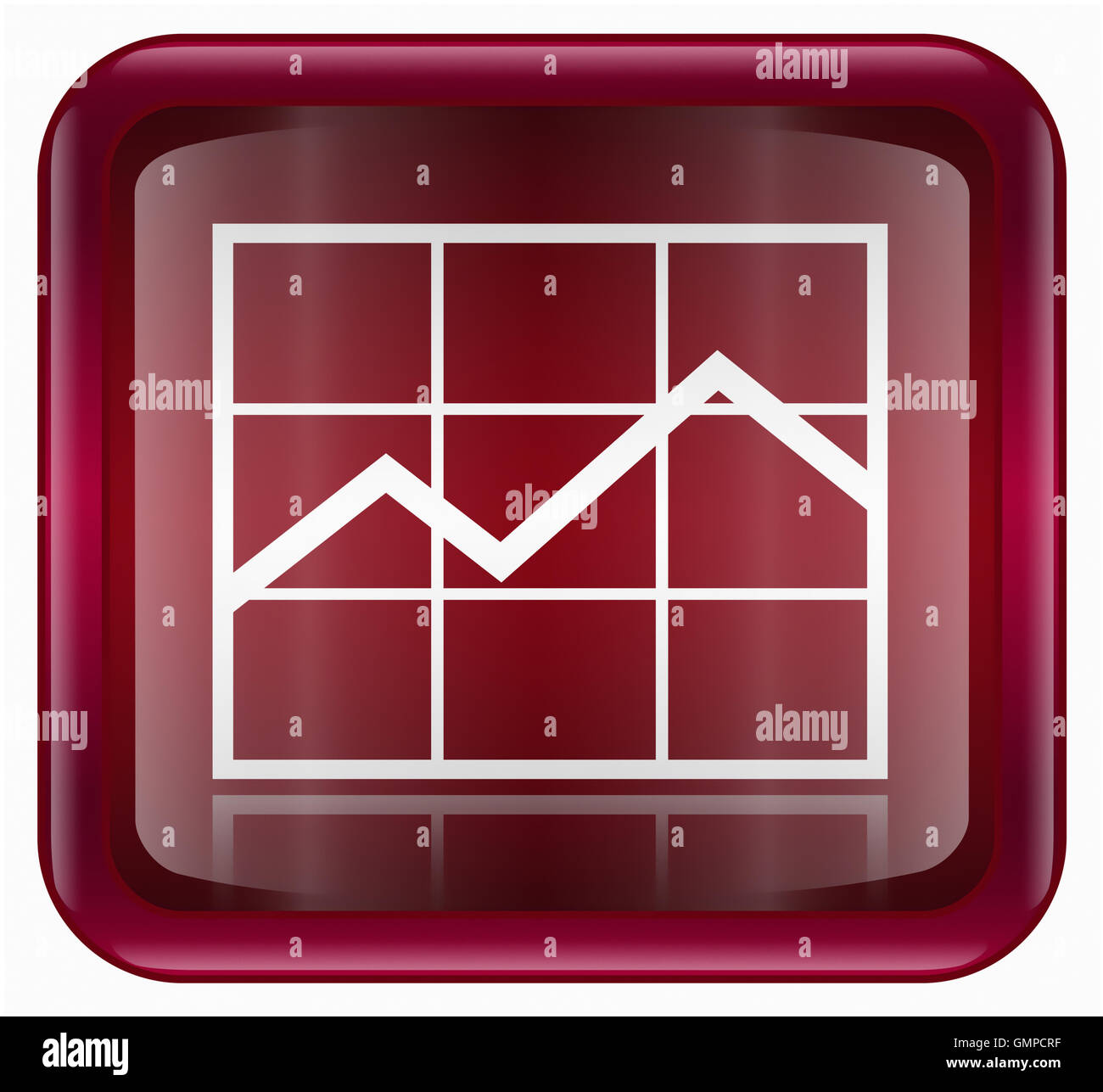 graph icon red Stock Photo - Alamy