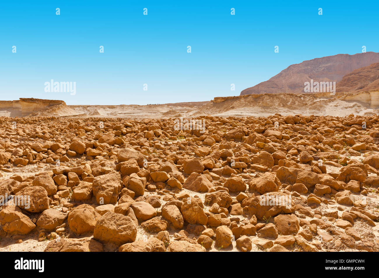 Stones in the Desert Stock Photo - Alamy