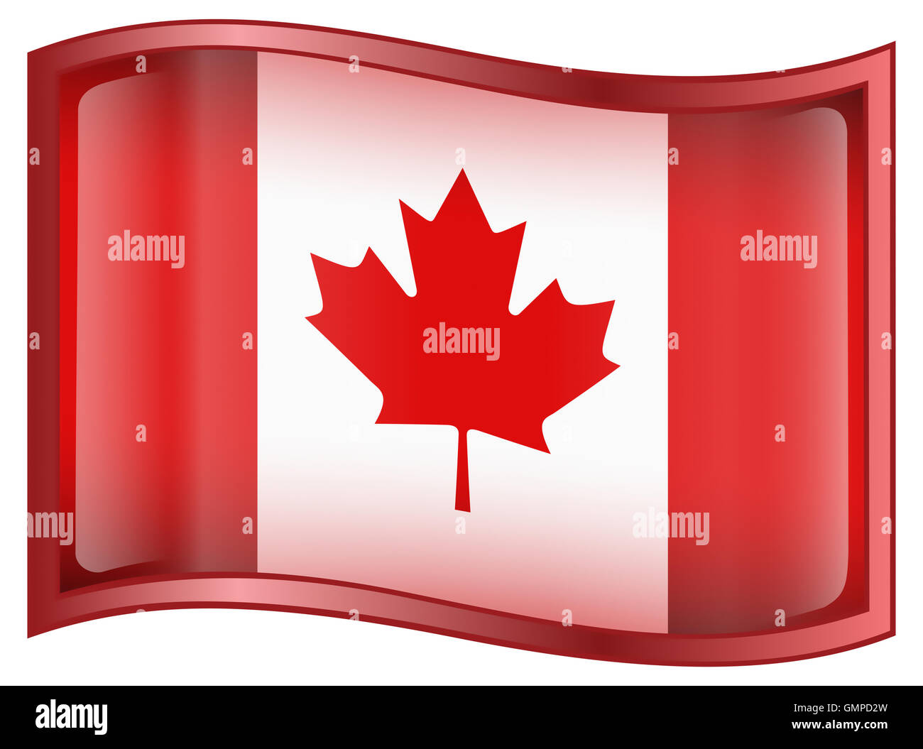Canada Flag Icon Stock Photo - Alamy