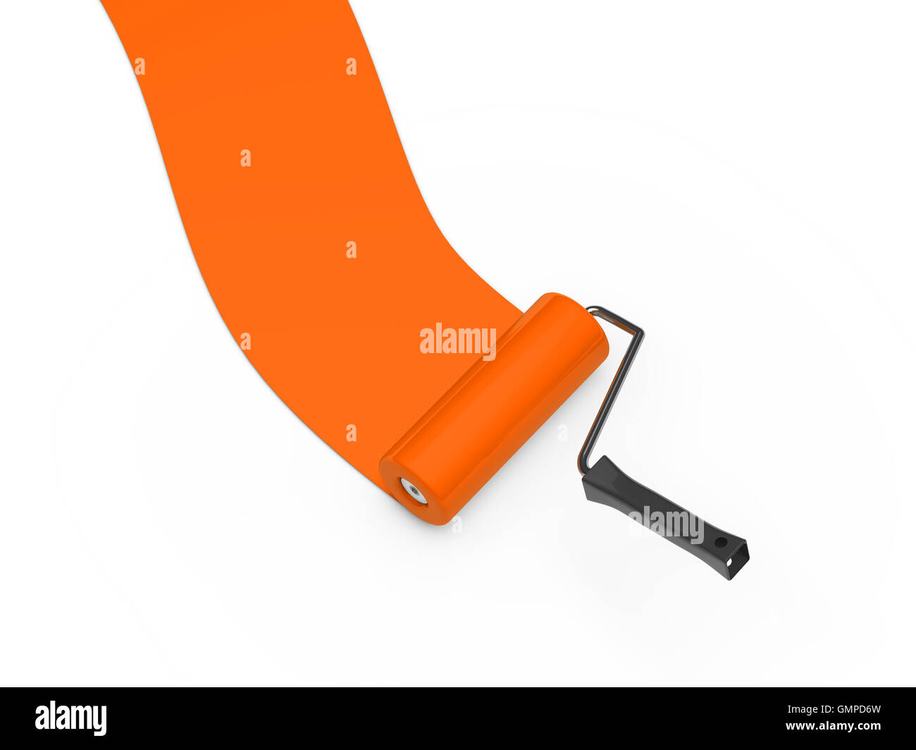 paint roller orange Stock Photo - Alamy