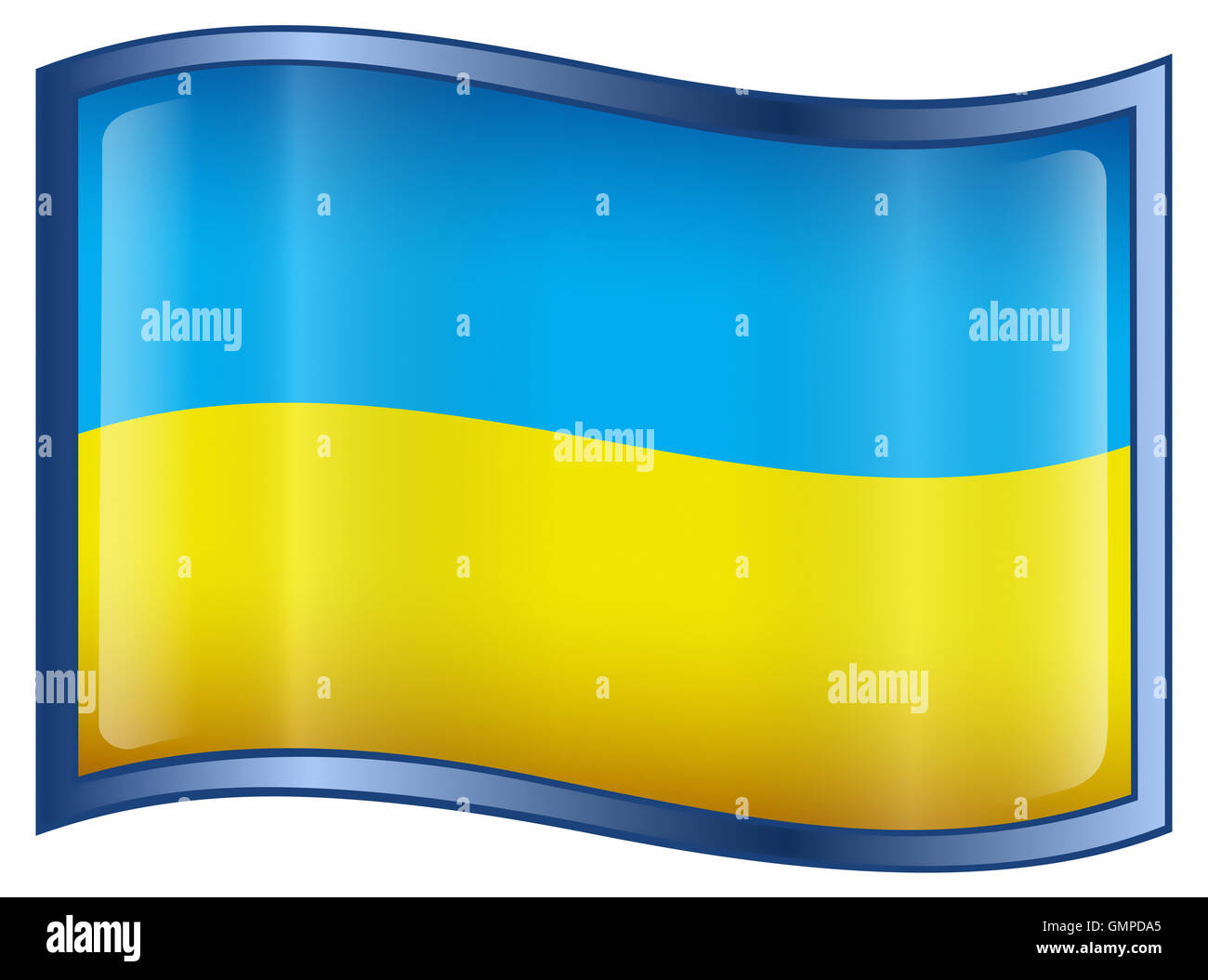 Ukraine Flag Icon Stock Photo - Alamy