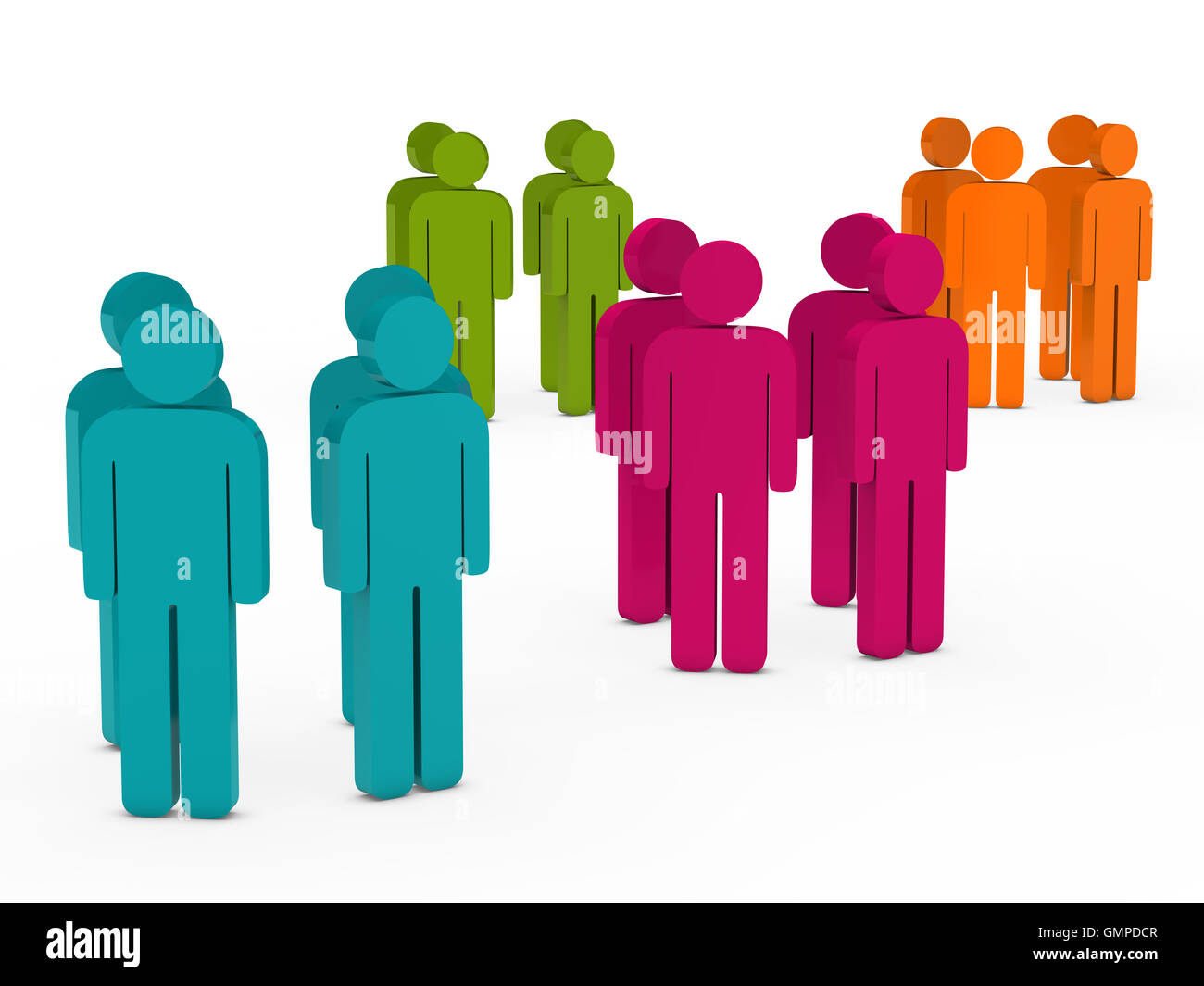 team group colorful in circle Stock Photo - Alamy