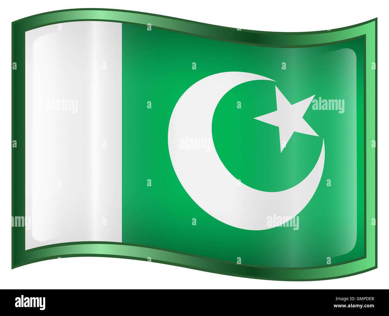 Pakistan Flag Icon Stock Photo - Alamy