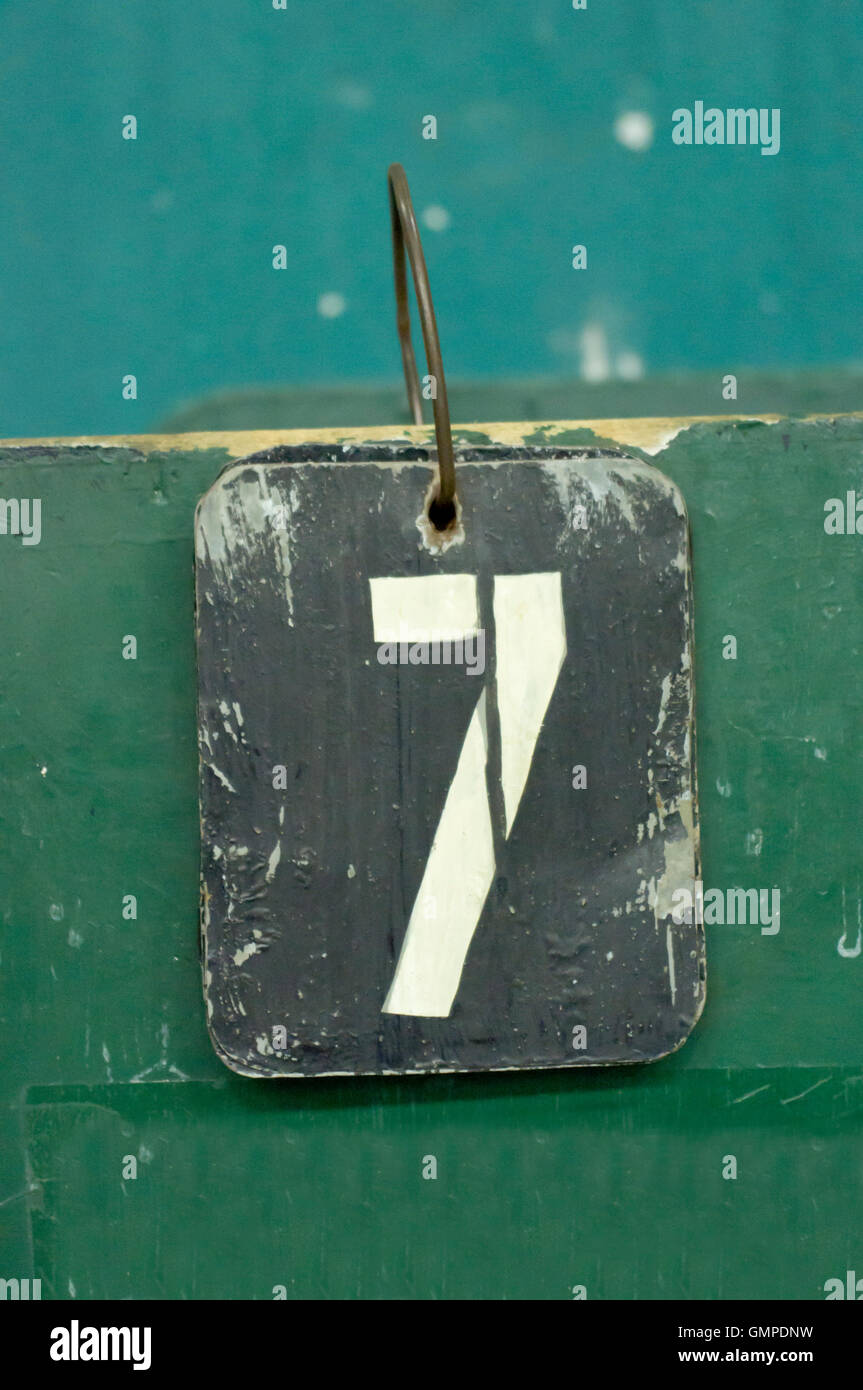 number tag, seven Stock Photo - Alamy