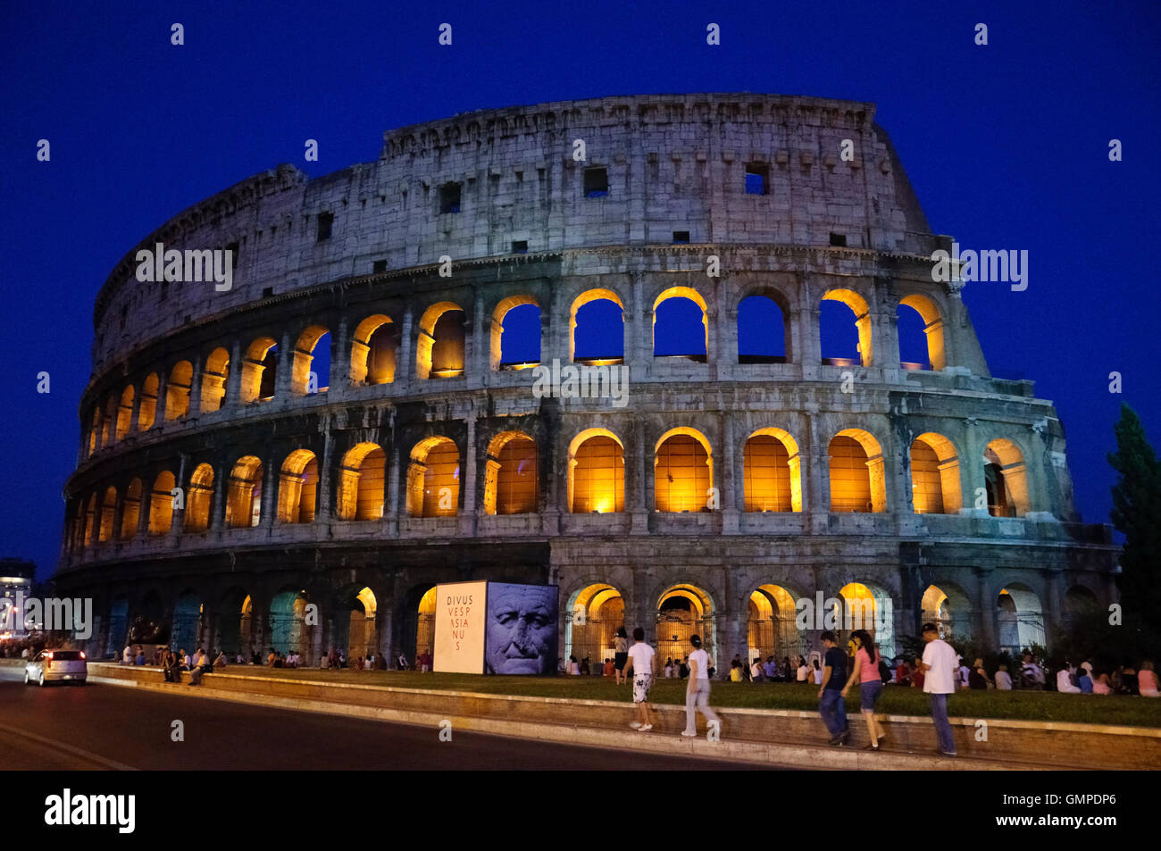 Colosseum at night in Rome, Italy Stock Photo - Alamy