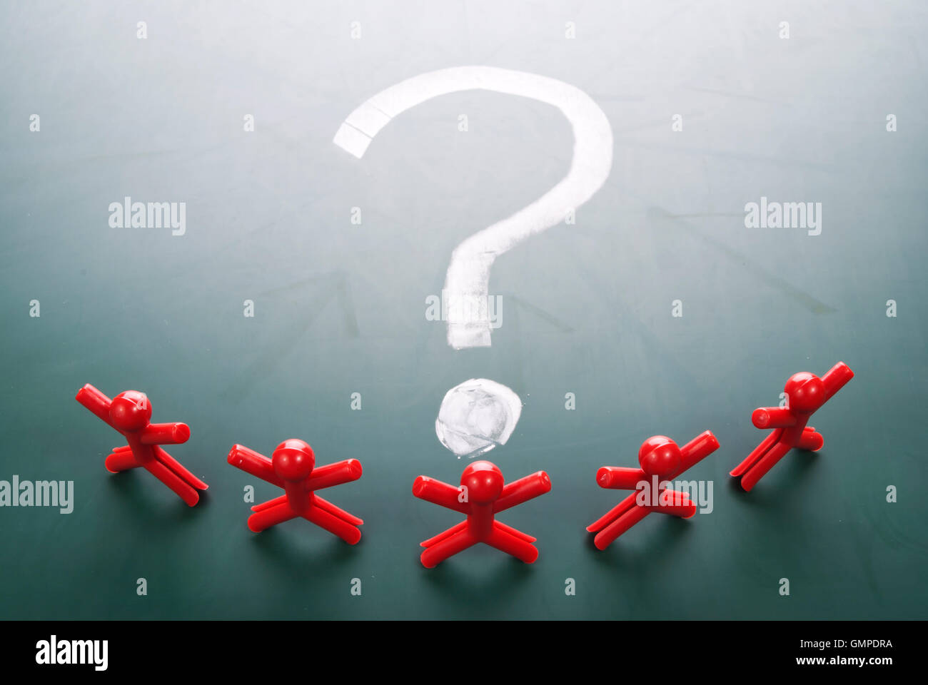 Business team face question mark hi-res stock photography and images ...