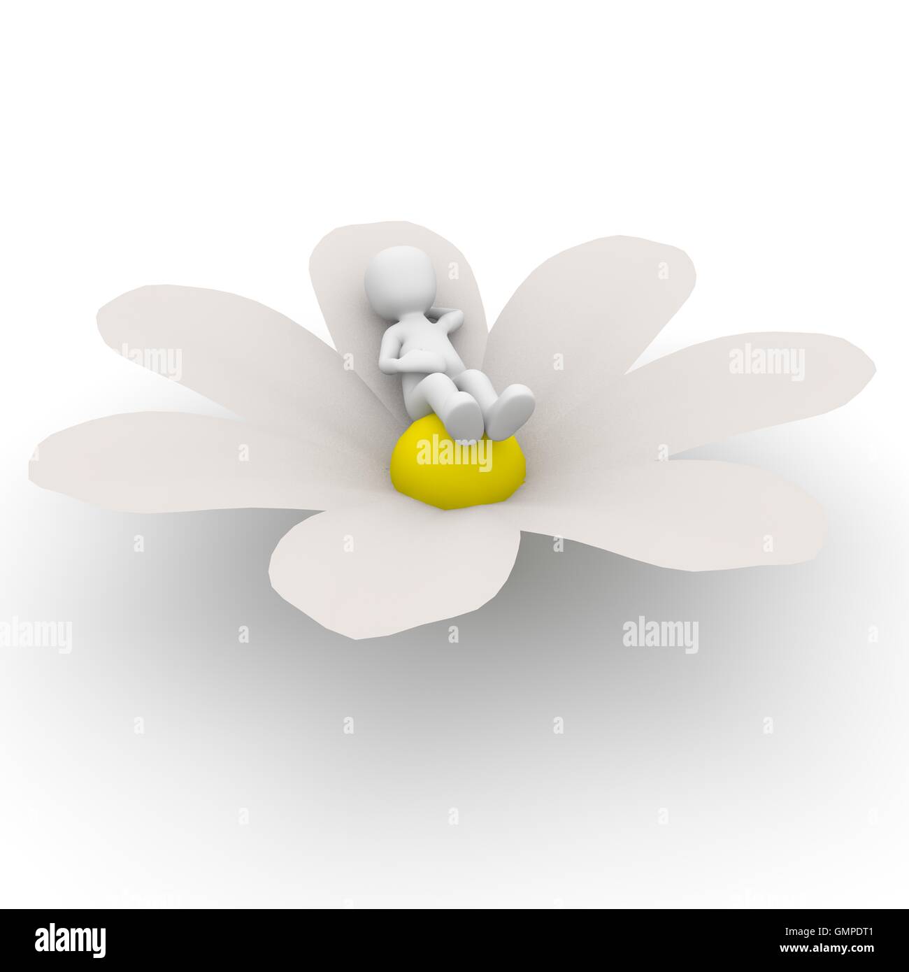 relaxation on flower Stock Photo - Alamy