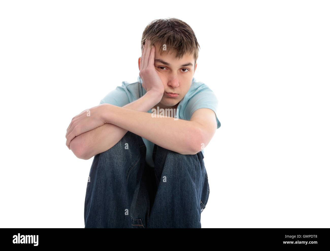 Sad lonely depressed boy Stock Photo - Alamy