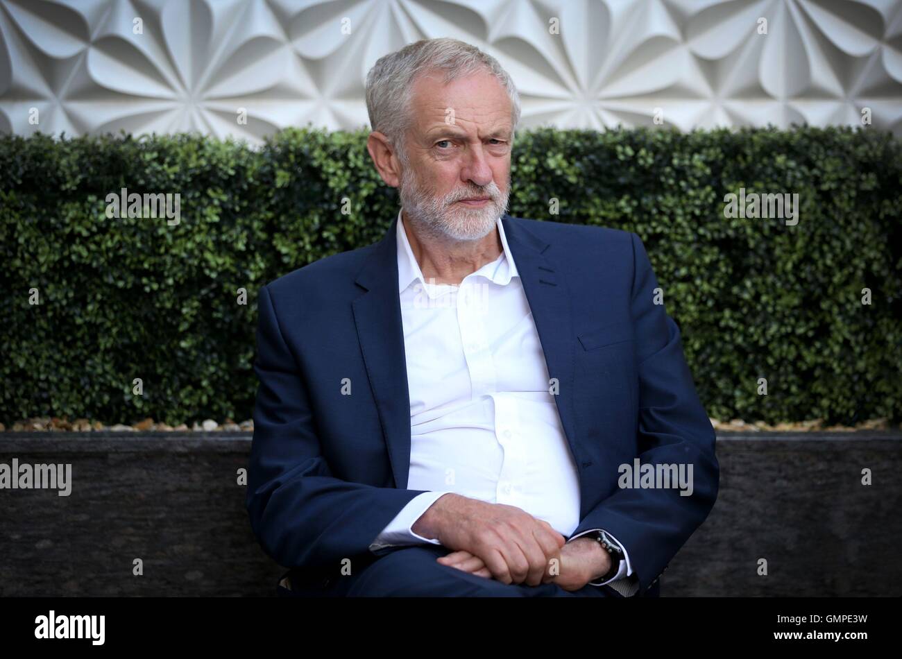 Labour leader Jeremy Corbyn speaks with young Labour party activists ...