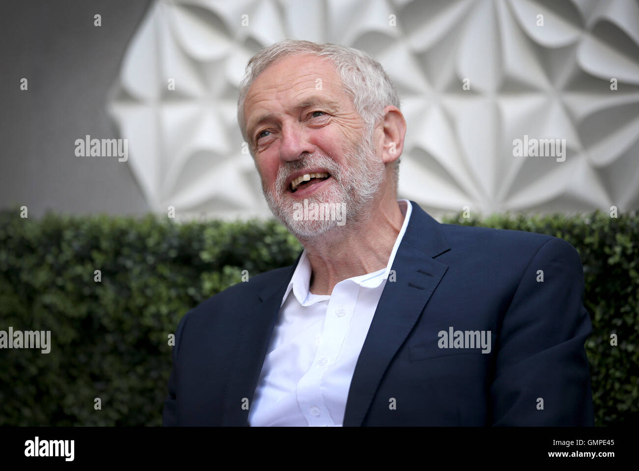 Labour leader Jeremy Corbyn speaks with young Labour party activists ...