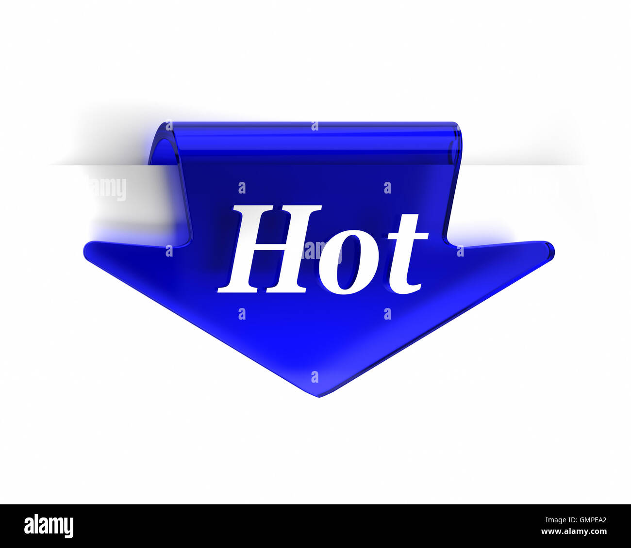 Blue Hot Arrow Stock Photo - Alamy