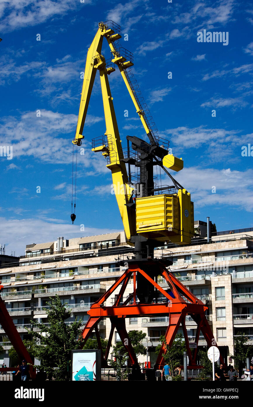 red yellow crane Stock Photo - Alamy