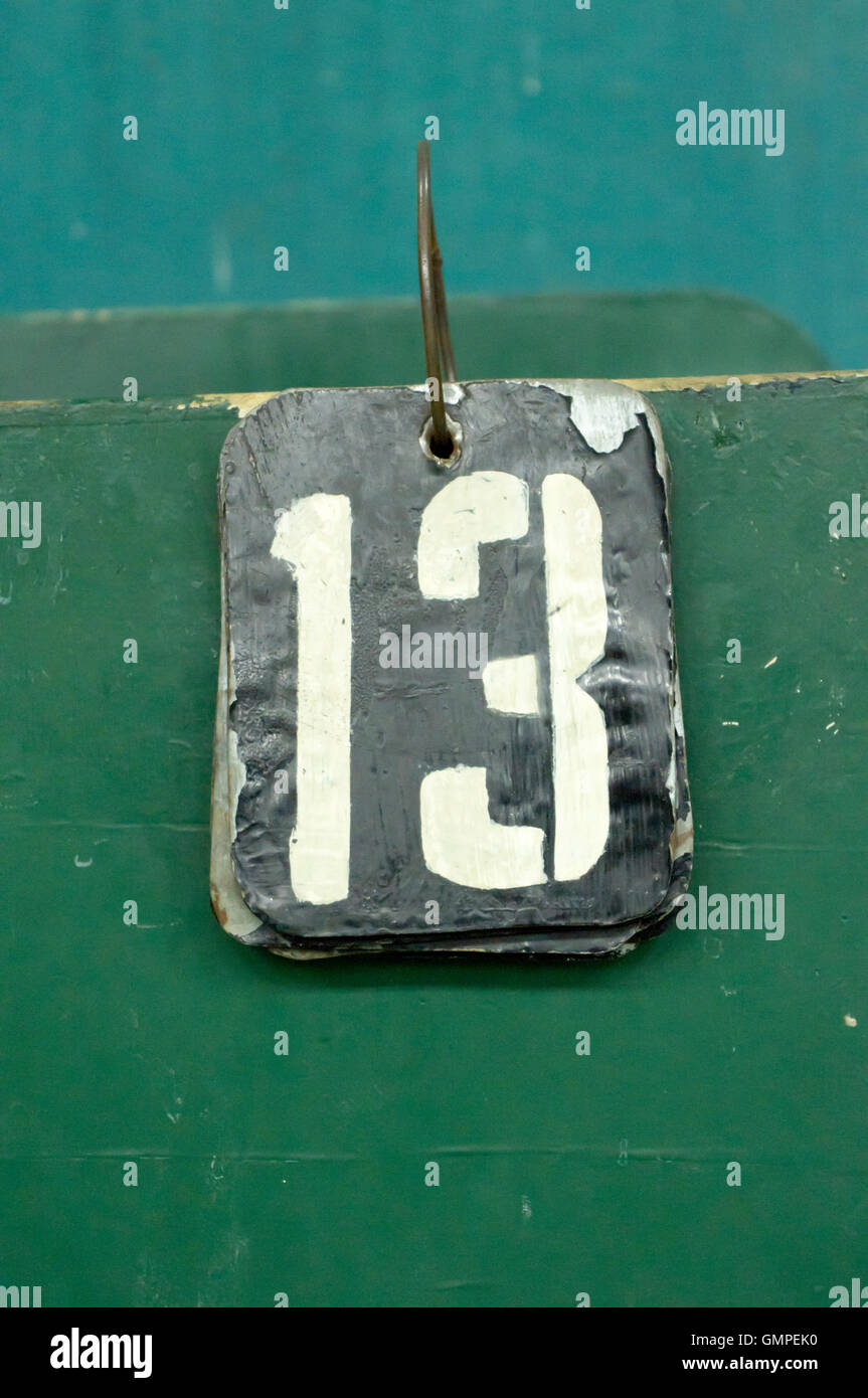 number tag, thirteen Stock Photo - Alamy