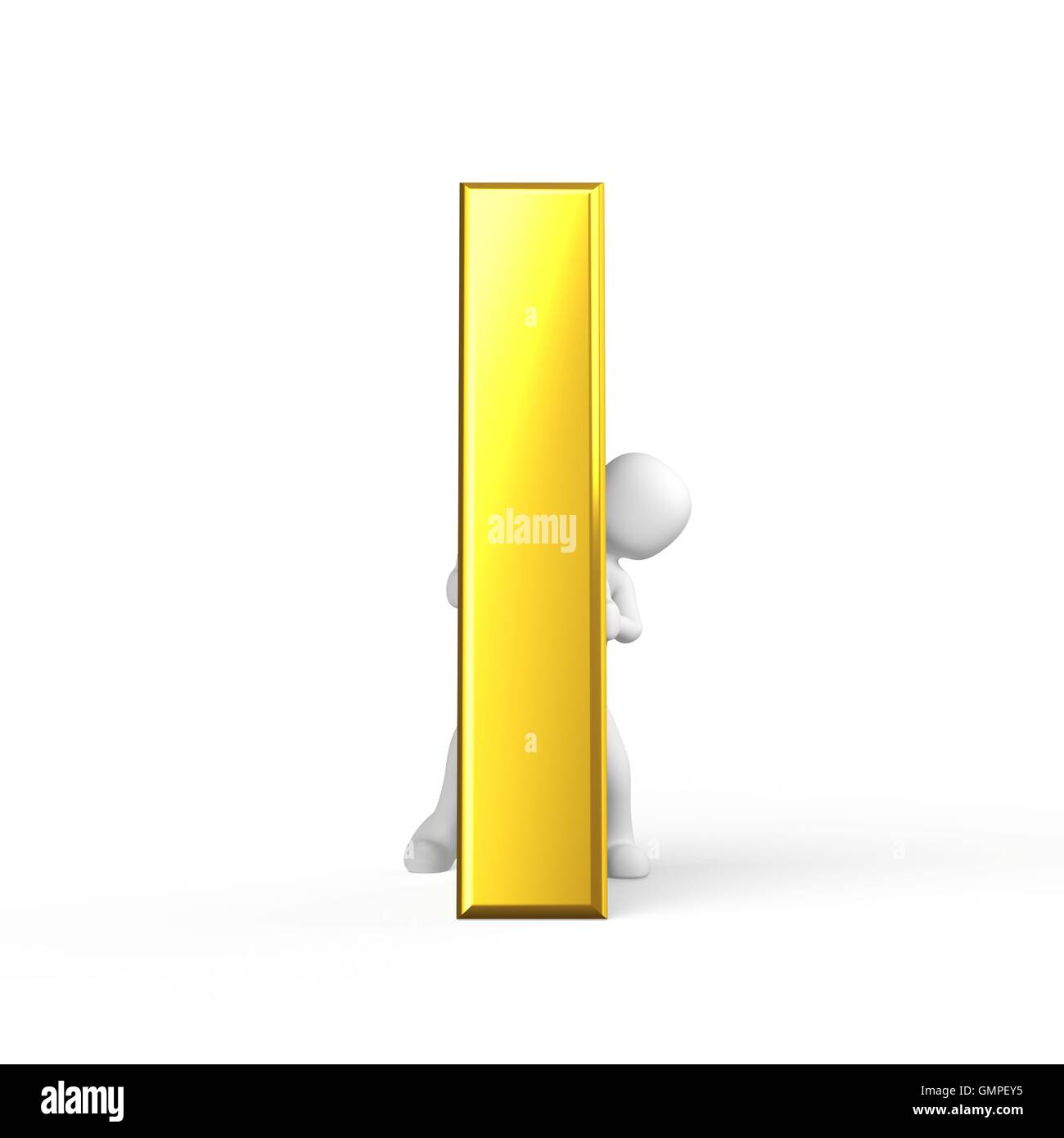Letter i gold 3d hi-res stock photography and images - Alamy