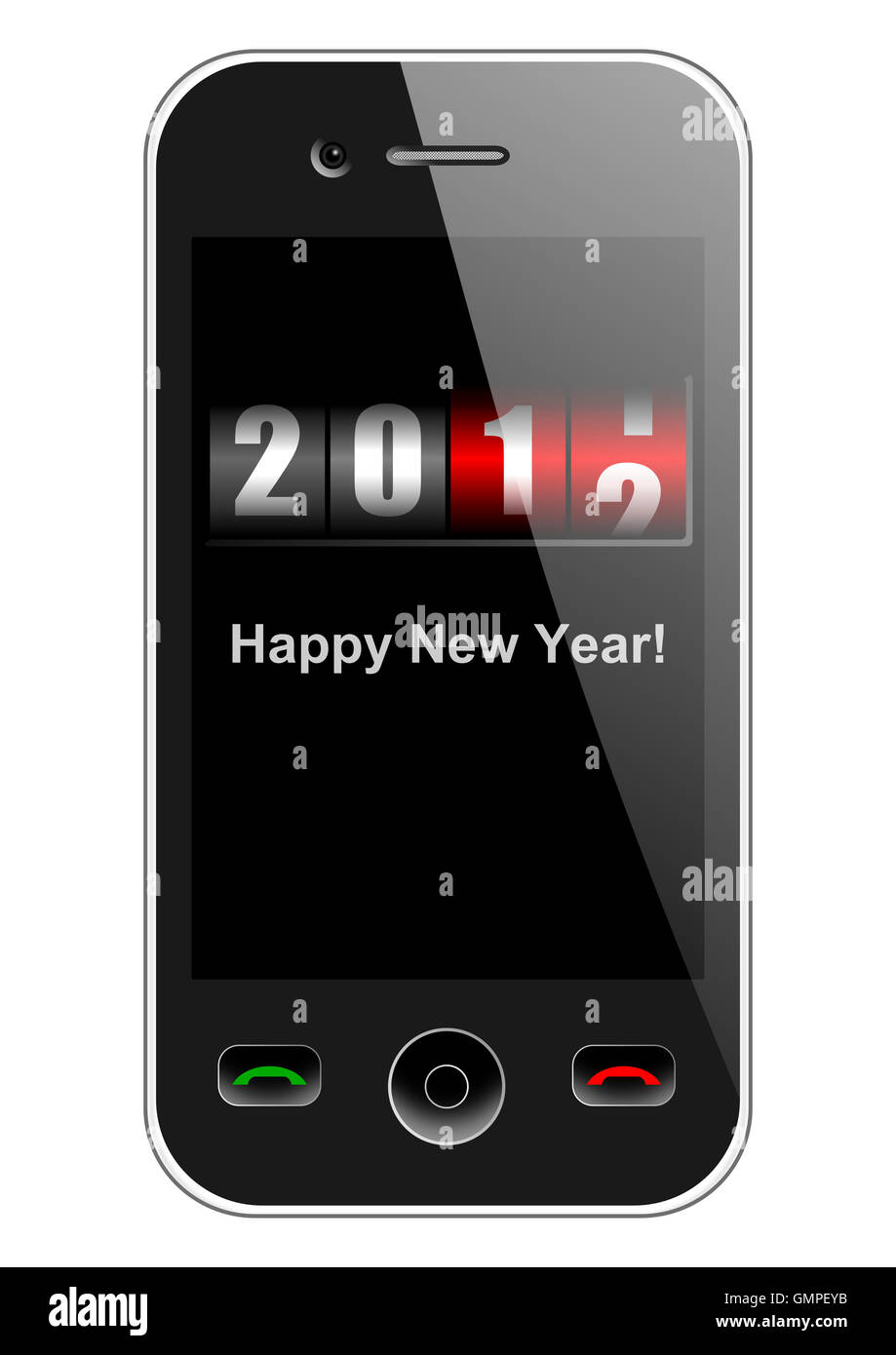 mobile phone with new year counter Stock Photo - Alamy