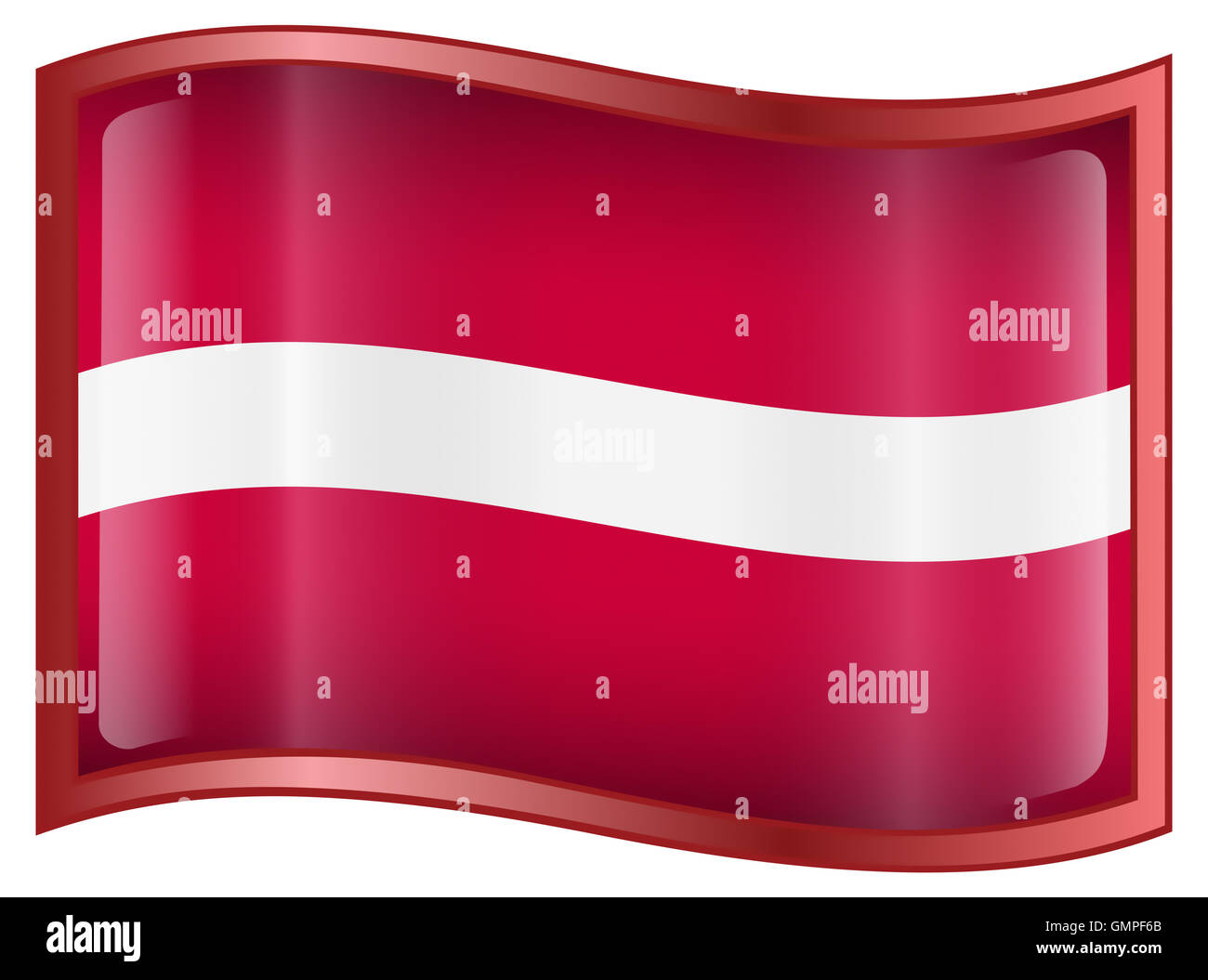 Latvia Flag icon Stock Photo - Alamy