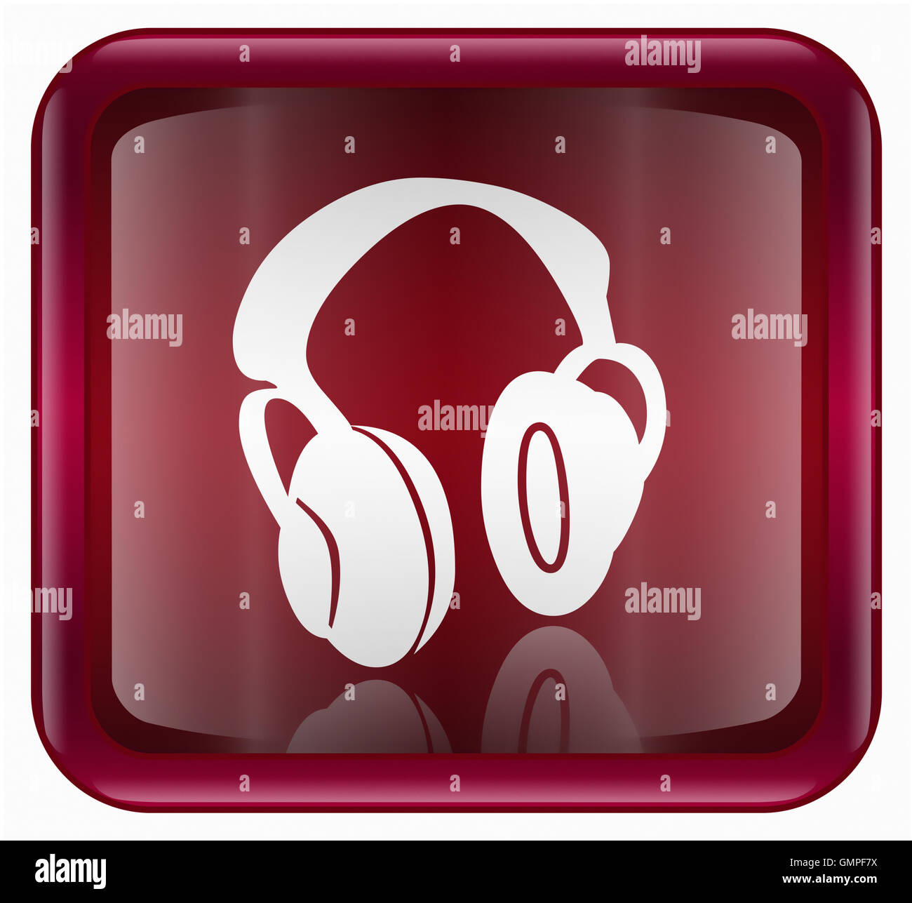 Equalizer icon on red hi-res stock photography and images - Alamy