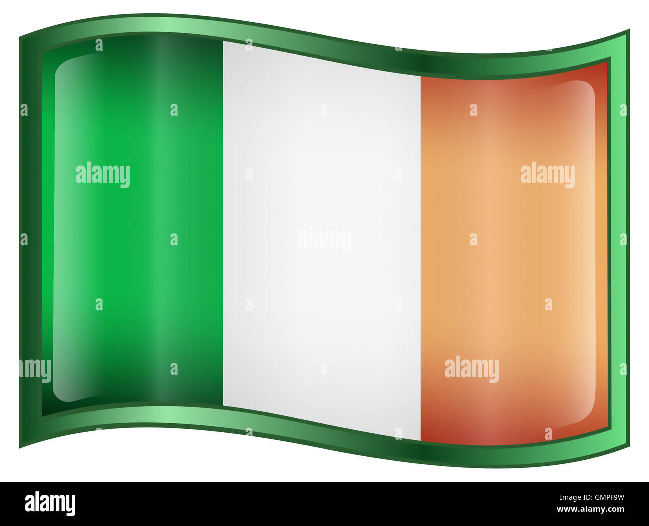 Ireland Flag Icon Stock Photo - Alamy