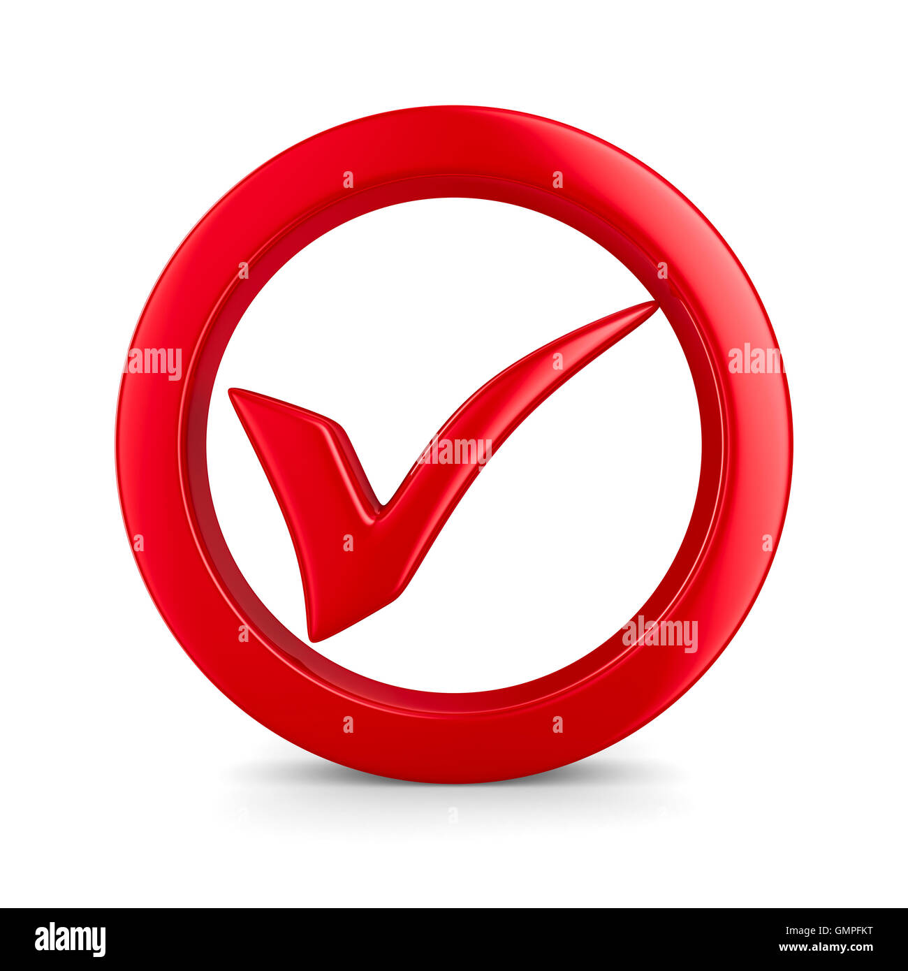 Symbol ok on white background. Isolated 3D image Stock Photo - Alamy