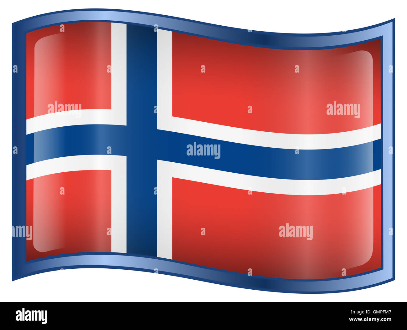 Norwegian Flag icon Stock Photo - Alamy
