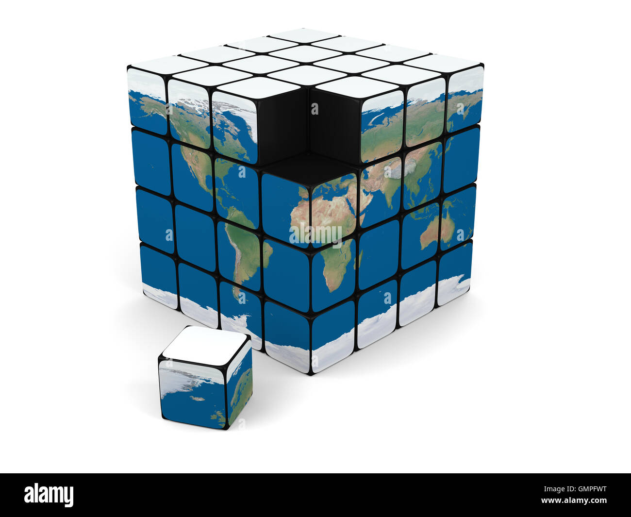 Cube world Cut Out Stock Images & Pictures - Alamy