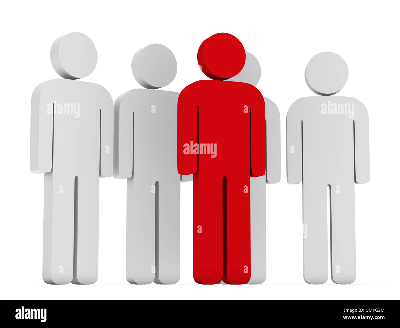 teamwork group with red leader Stock Photo - Alamy