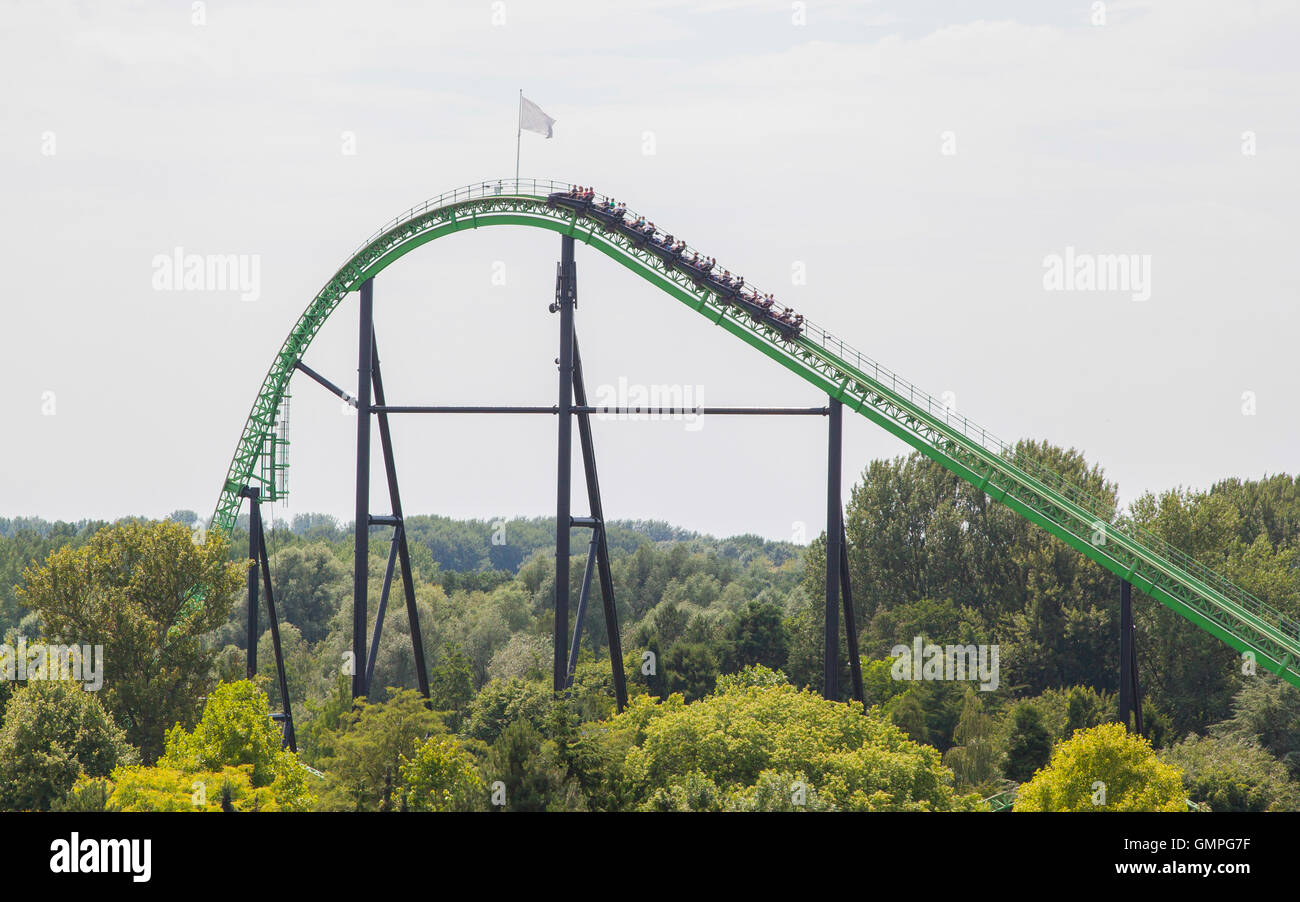 Steel inverted roller coaster hi-res stock photography and images - Alamy