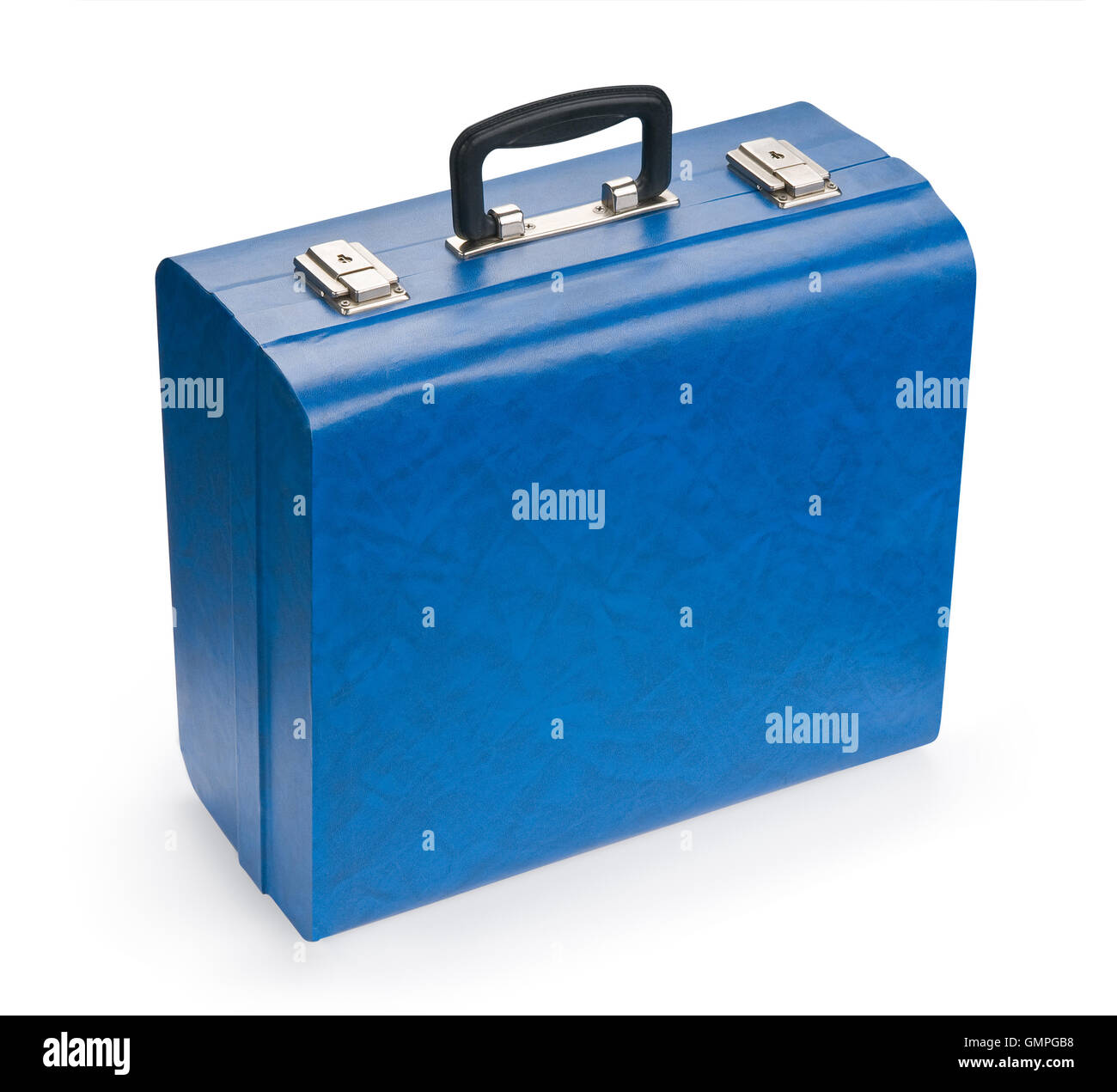 Blue suitcase, isolated on white background Stock Photo - Alamy