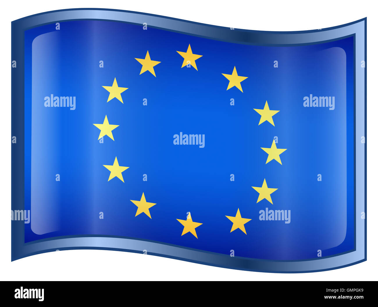 Europe Flag Icon Stock Photo - Alamy