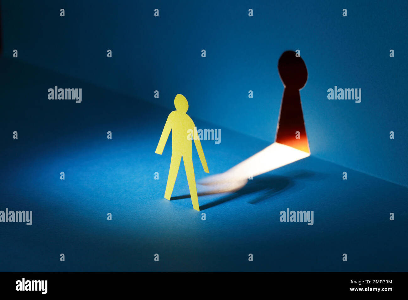 Spying Through Keyhole Stock Photo - Alamy