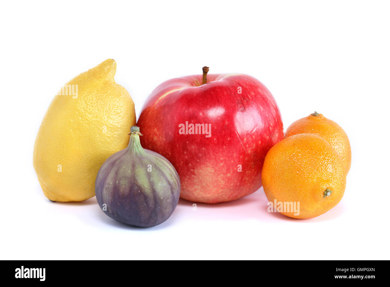 Fruits On White Stock Photo - Alamy