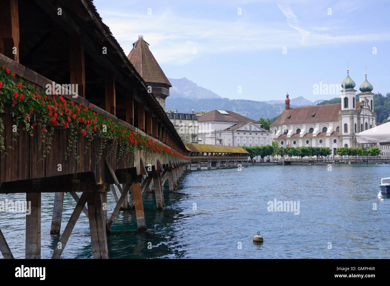 Chapel Bridge in Lucerne, Switzerland Stock Photo - Alamy